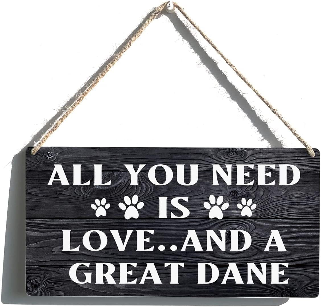 Great Dane Gift Farmhouse All You Need is Love and a Great Dane Wooden ...