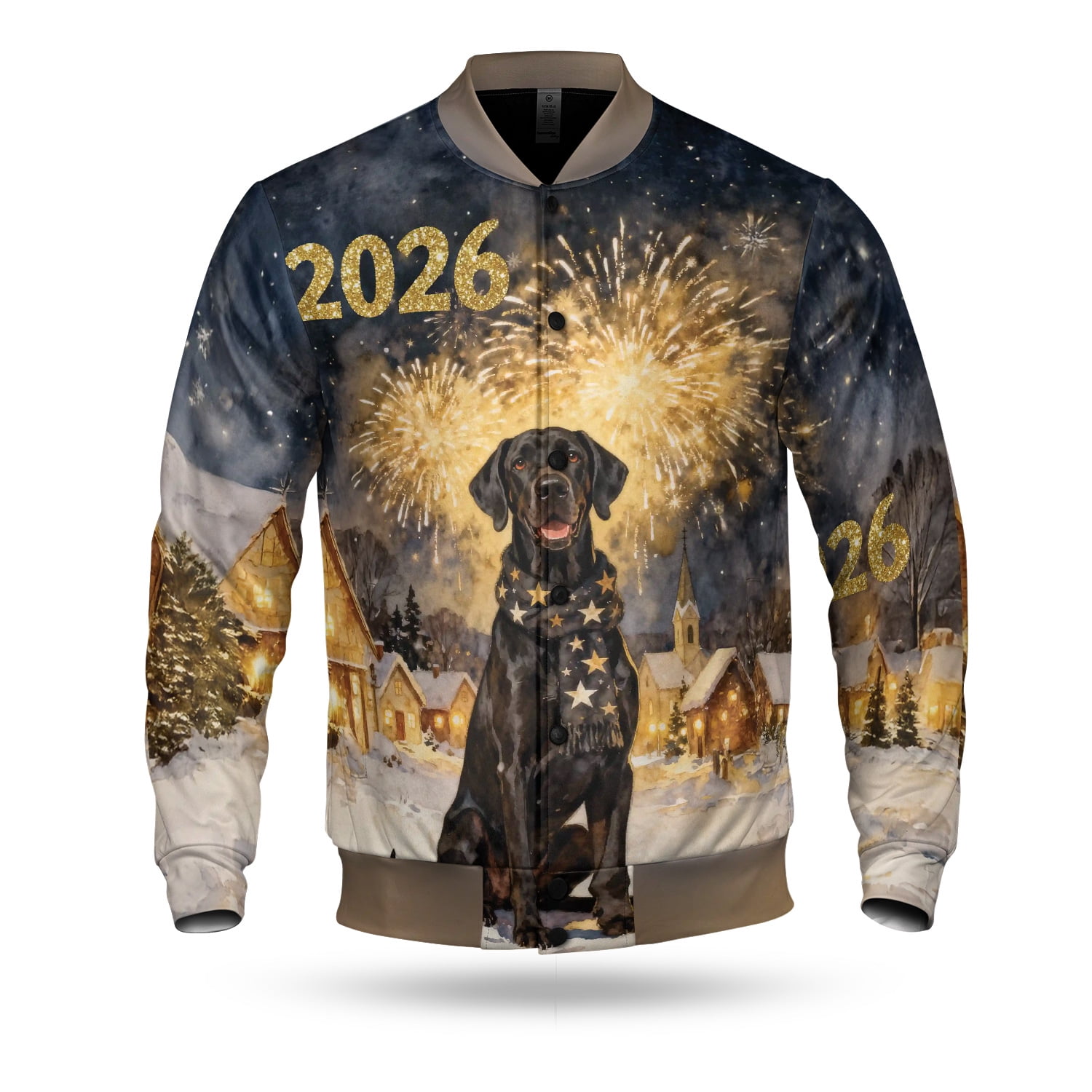 Great Dane Happy New Year 2026 with Fireworks on New Year's Eve All ...