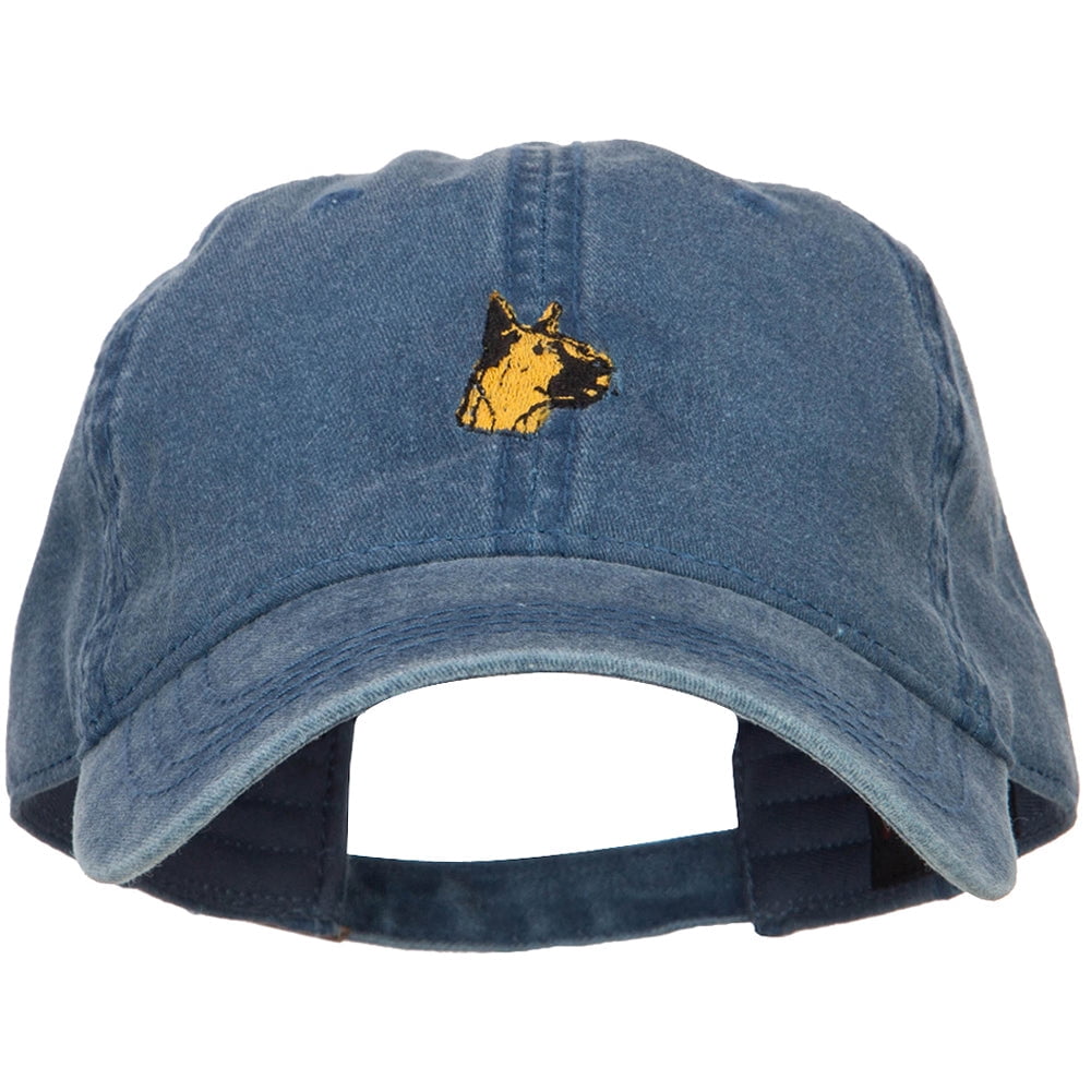 Great Dane Head Embroidered Washed Cap - Navy OSFM - Walmart.com