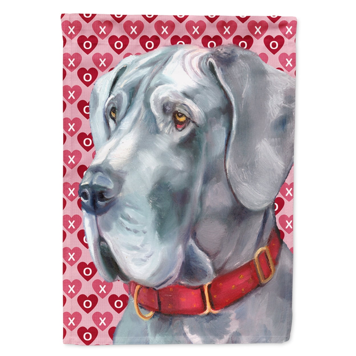 Great Dane Hearts Love and Valentines Day House Flag - Walmart Business ...