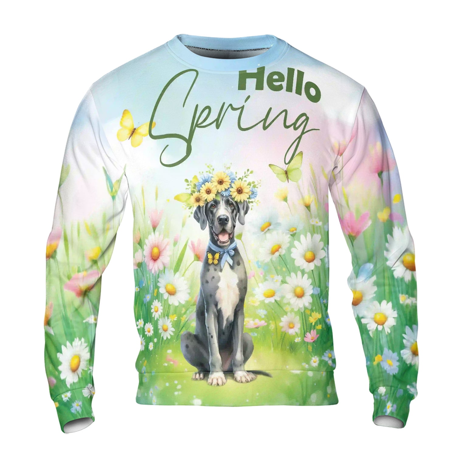Great Dane Hello Spring Time Flower Floral Nature All Over Print 3D ...