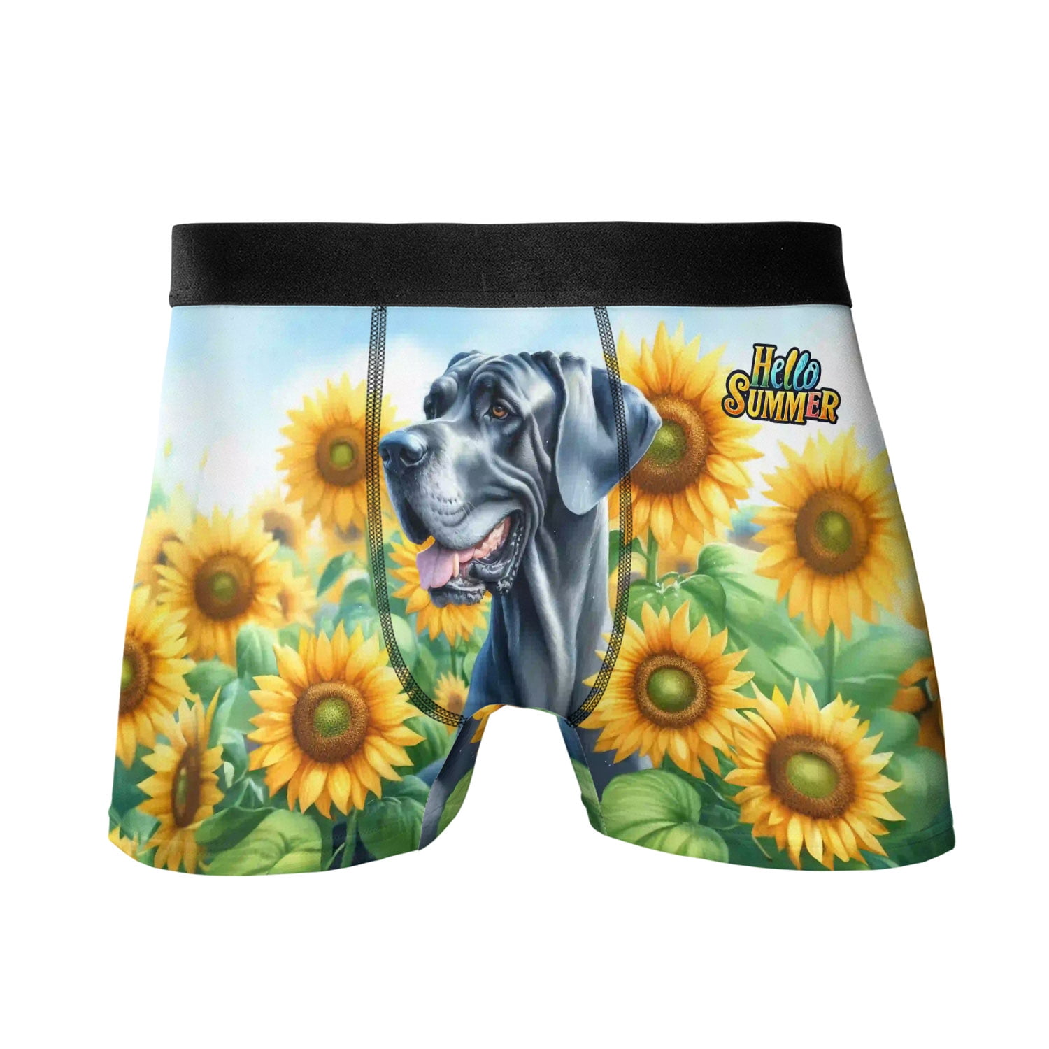 Great Dane Hello Summer Sunshine Sunflowers Spring Retro Vintage All ...