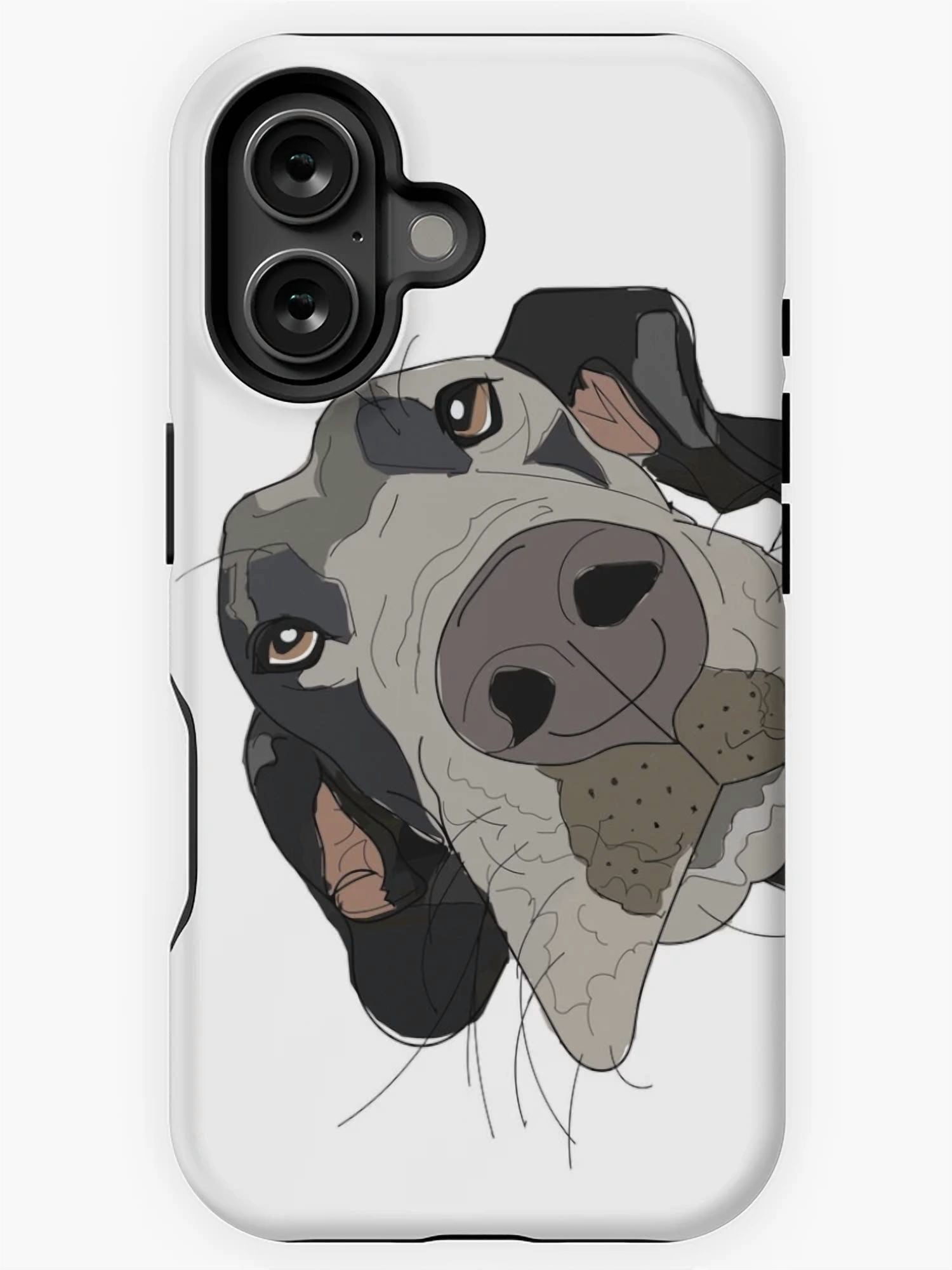 Great Dane In Your Face Dog iPhone Case for 16/15/14/13/12/11 Pro Max ...
