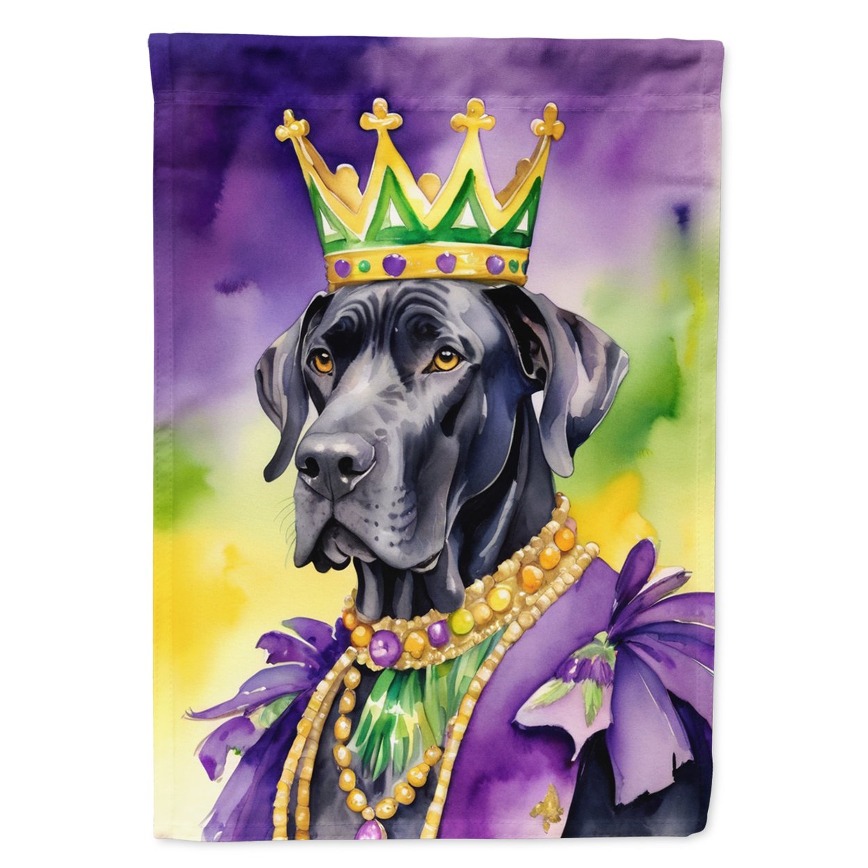 Great Dane King of Mardi Gras House Flag 28 in x 40 in - Walmart.com