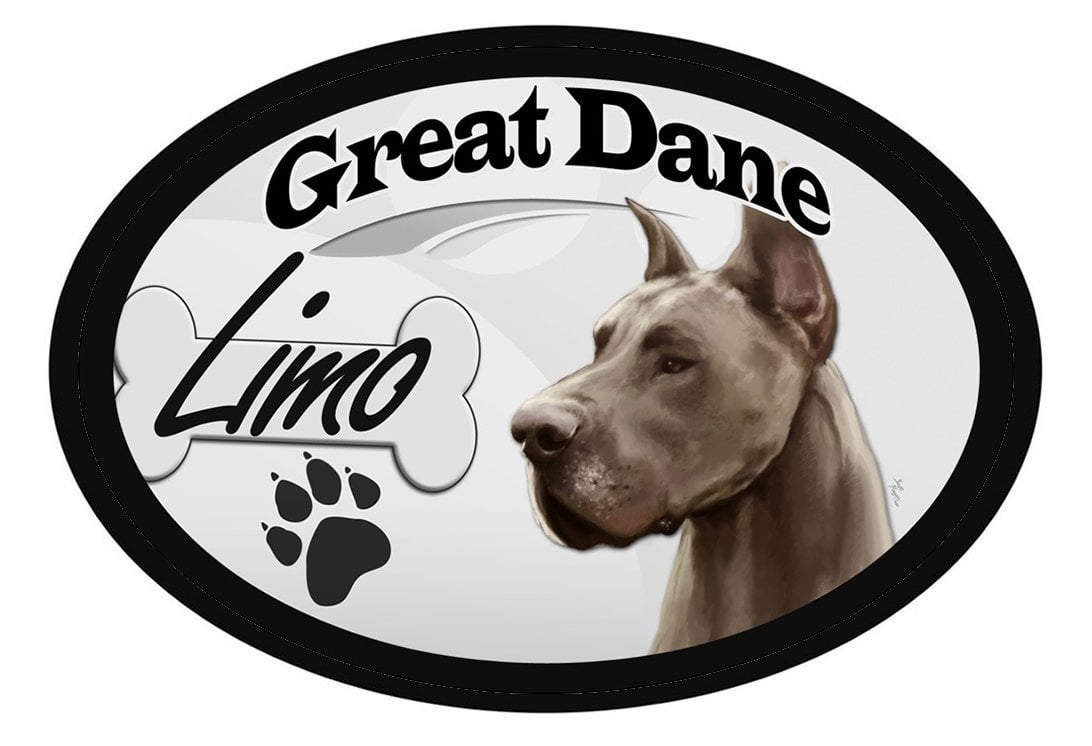 Great Dane Limo Oval Dog Magnet for Cars, Trucks and More - Walmart.com