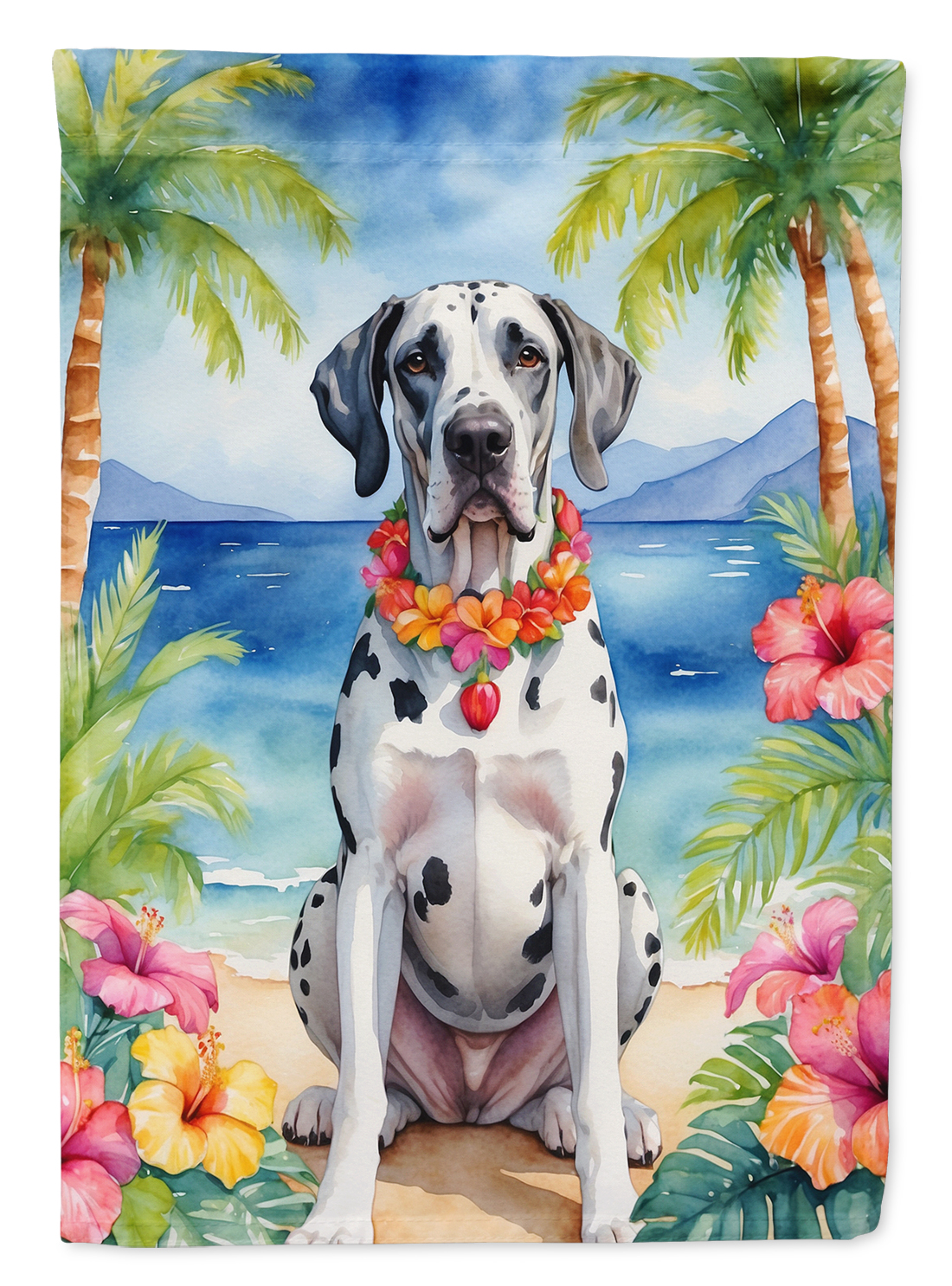 Great Dane Luau Garden Flag 11.25 in x 15.5 in - Walmart.com