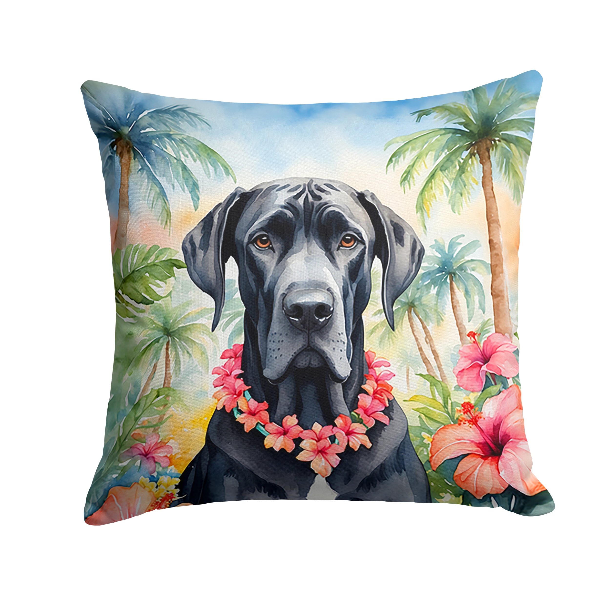 Great Dane Luau Throw Pillow 18 in x 18 in - Walmart.com