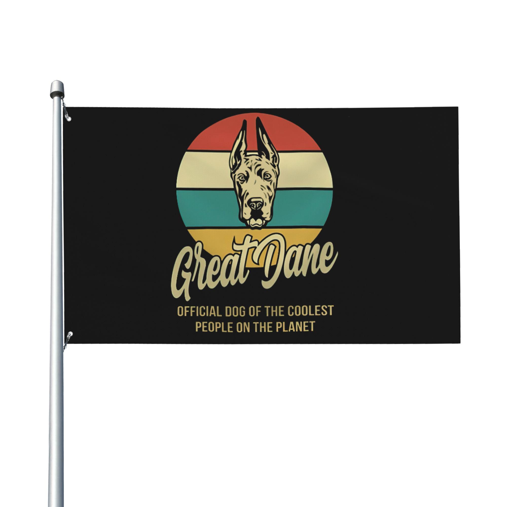 Great Dane Official Dog of The Coolest Flag Home Garden Flag Banner ...