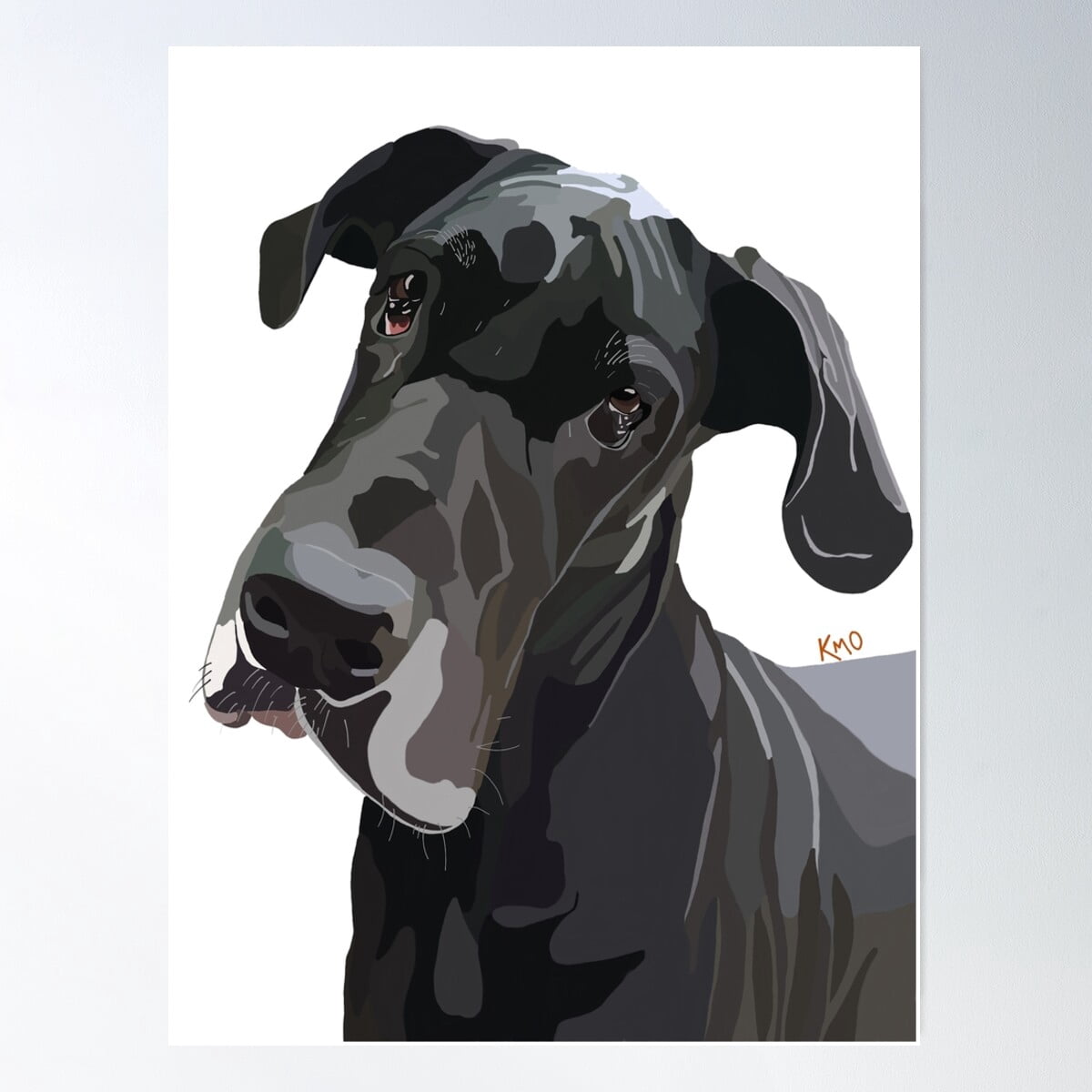 Great Dane Portrait Poster, 12x18 UNFRAMED - Walmart.com