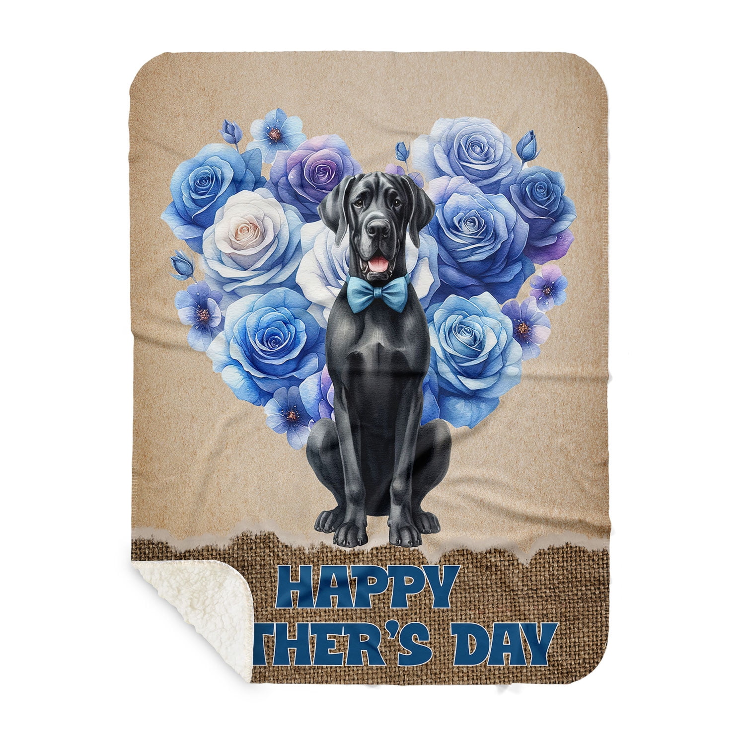 Great Dane Proud Dad Happy Father's Day Cozy Sherpa Blanket Danes Dog ...