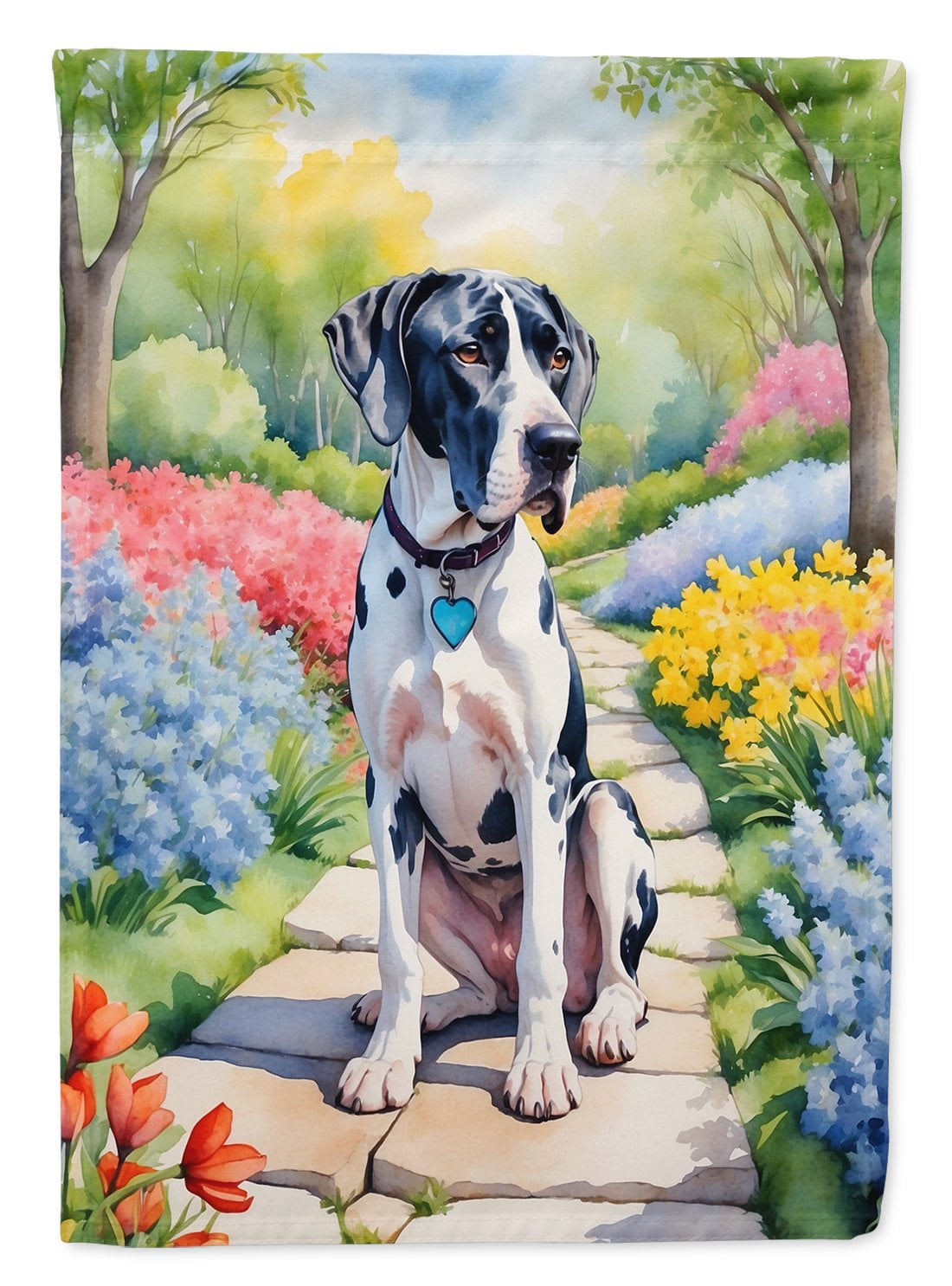 Great Dane Spring Path House Flag 28 in x 40 in - Walmart.com