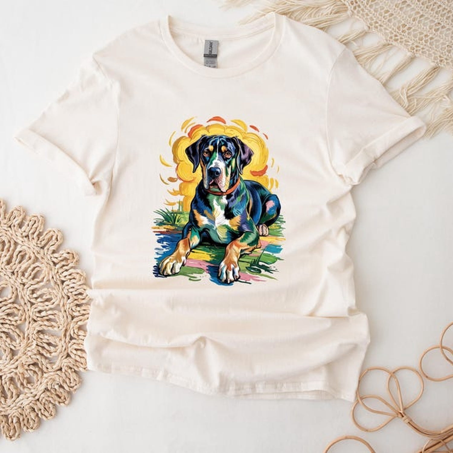 Great Dane T-Shirt For Dog Owners Van Gogh Great Dane For Artist Dog ...