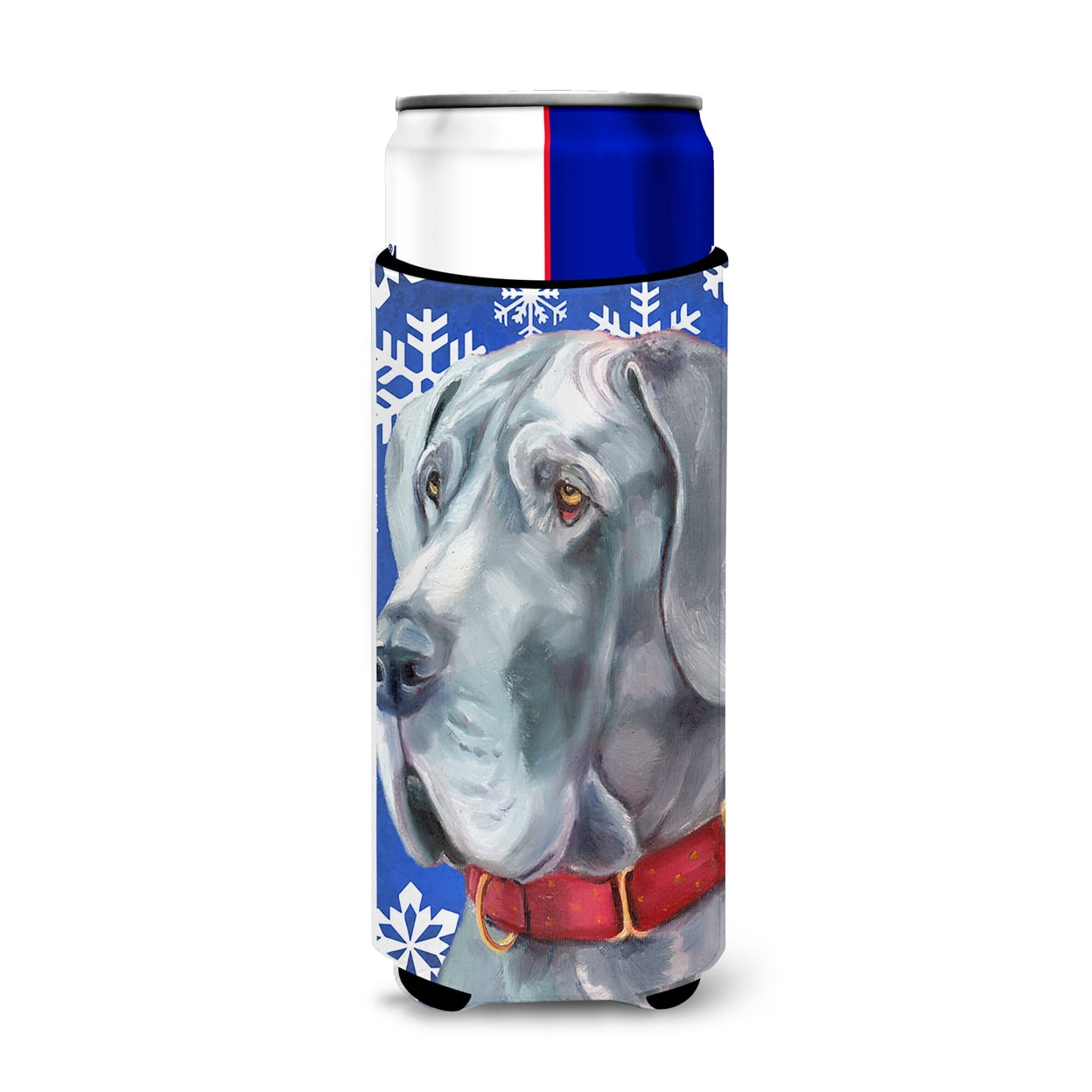 Great Dane Winter Snowflakes Holiday Ultra Hugger for slim cans ...
