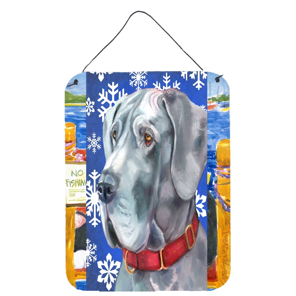 Great Dane Winter Snowflakes Holiday Wall or Door Hanging Prints ...