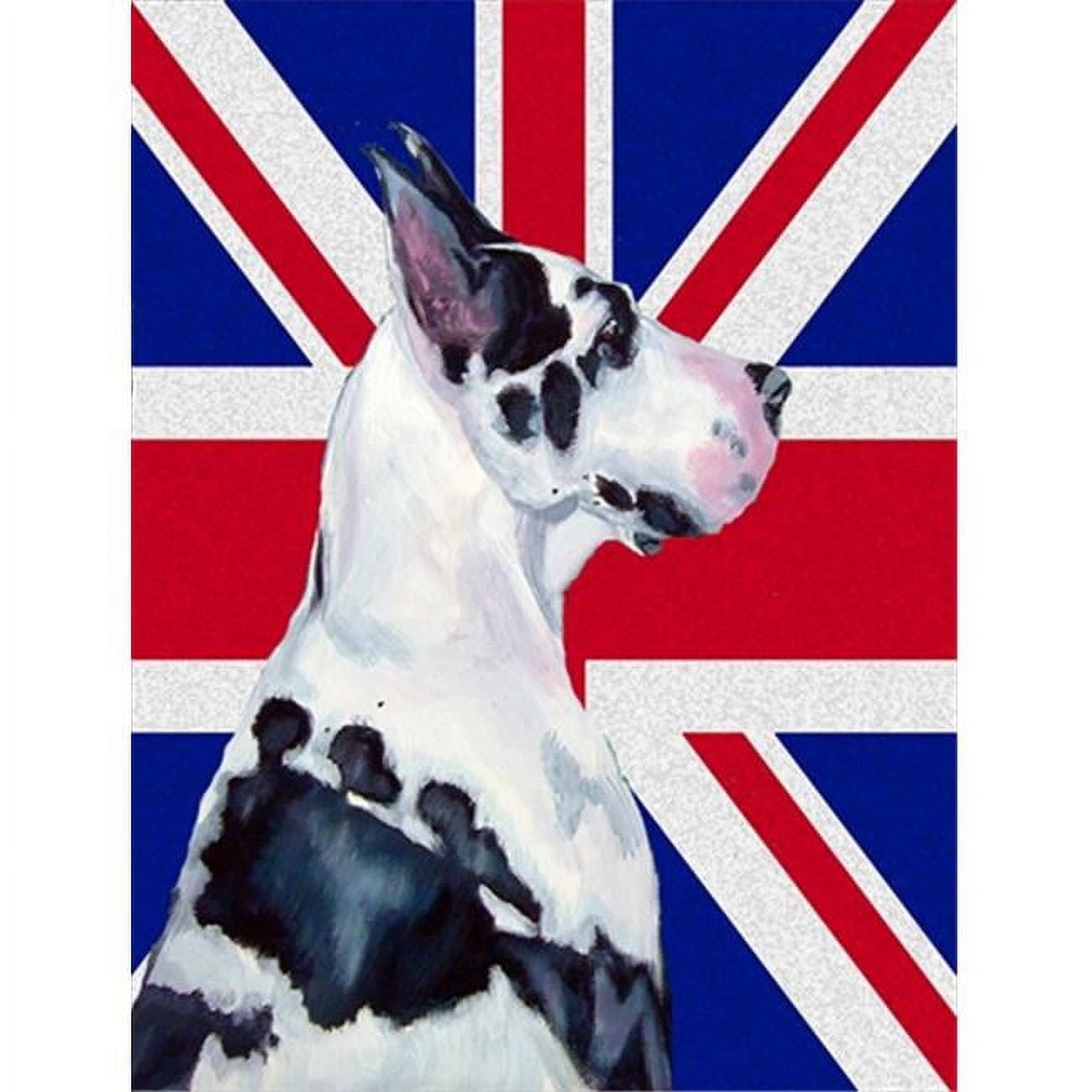 Great Dane With English Union Jack British Flag Flag Canvas House Size ...
