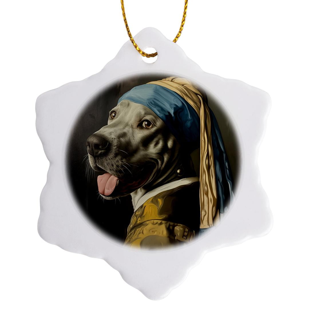 3drose, Great Dane with Pearl Earring Golden Age Painting, 3 inch ...