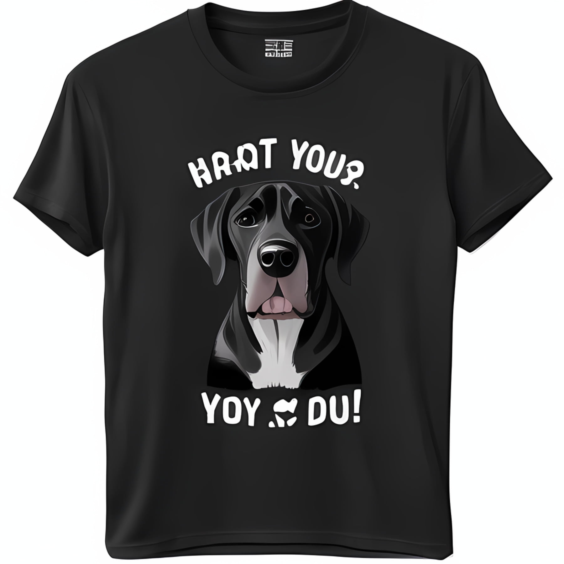 Great Dane 'hdrat you ' T-Shirt Design Bold Comic Style Letters ...