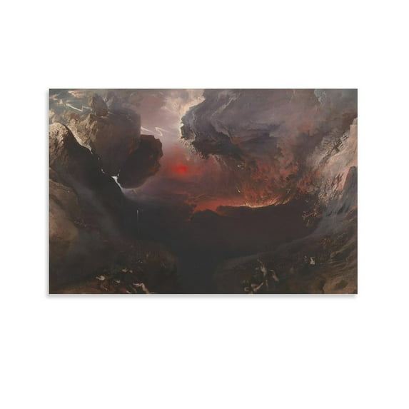 The Great Day of His Wrath John Martin Painter Poster Canvas Wall Art ...