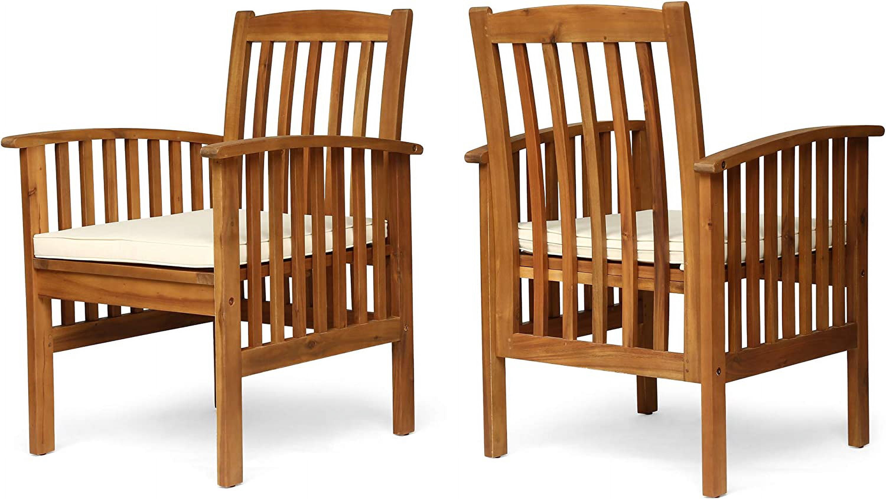 Great Deal Phoenix Acacia Dining Chairs Acacia Wood with Outdoor ...