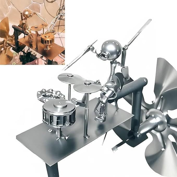 Great Decor 2025 Handmade Metal Drummer Windmill Garden Decorations ...