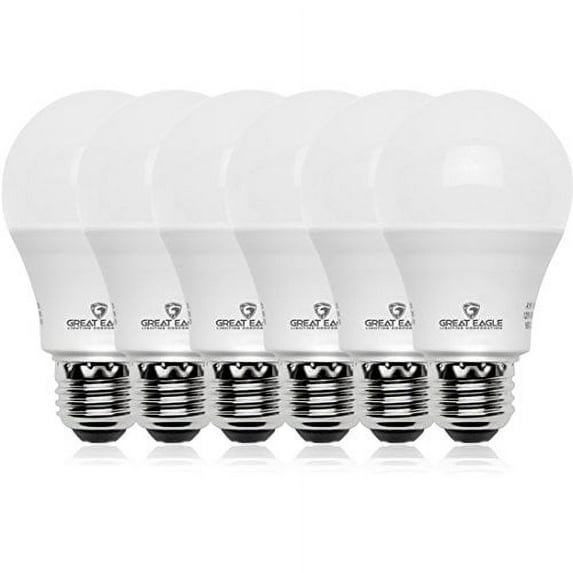 Great Eagle 100W Equivalent LED Light Bulb 1500 Lumens A19 Warm White 2700K Dimmable 14-Watt UL ...