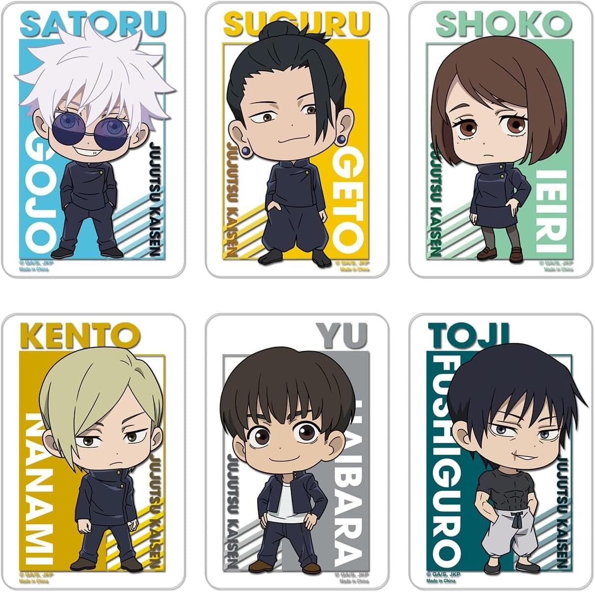 Great Eastern Entertainment Jujutsu Kaisen S2: Chibi Character Art Transparent Sticker Set ...