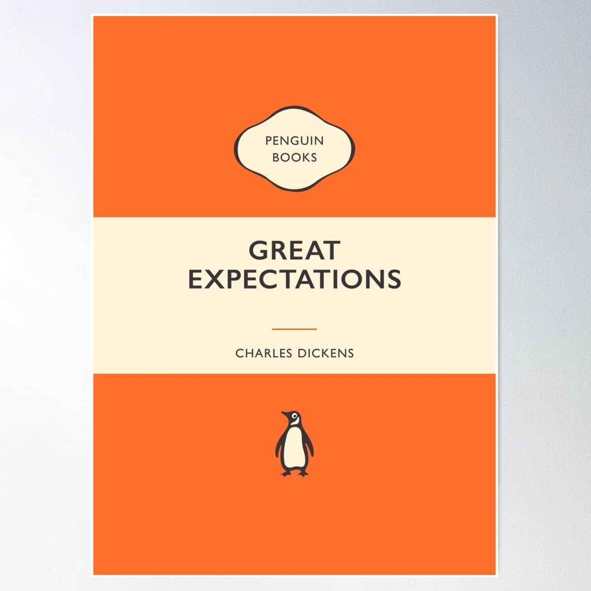 Great Expectations Charles Dickens Penguin Book Cover Poster Wall Art, Modern Wall Decor For ...