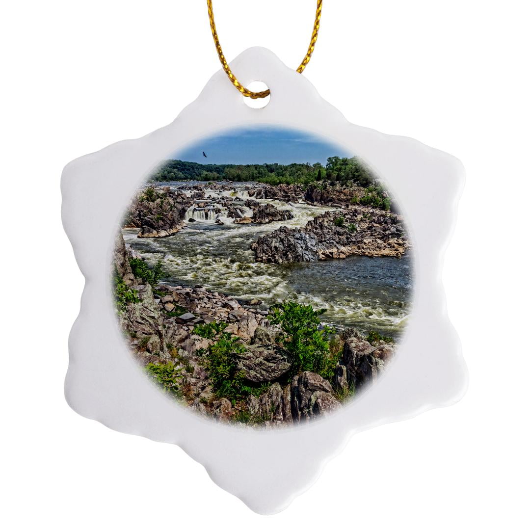 3drose, Great Falls National Park of Virginia, 3 inch Snowflake ...
