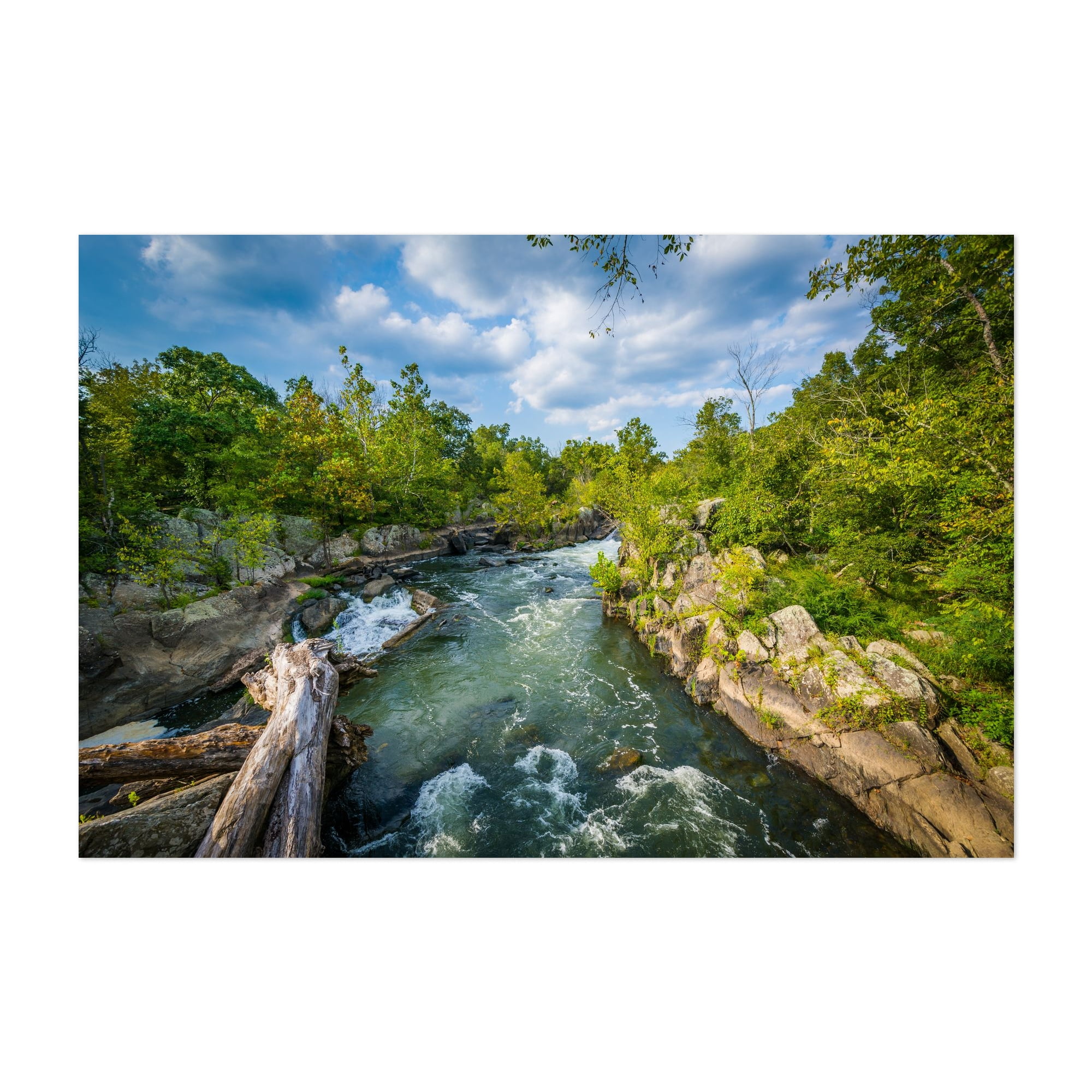 Great Falls Rapids No. 2 - Maryland Photography Unframed Wall Art Print ...