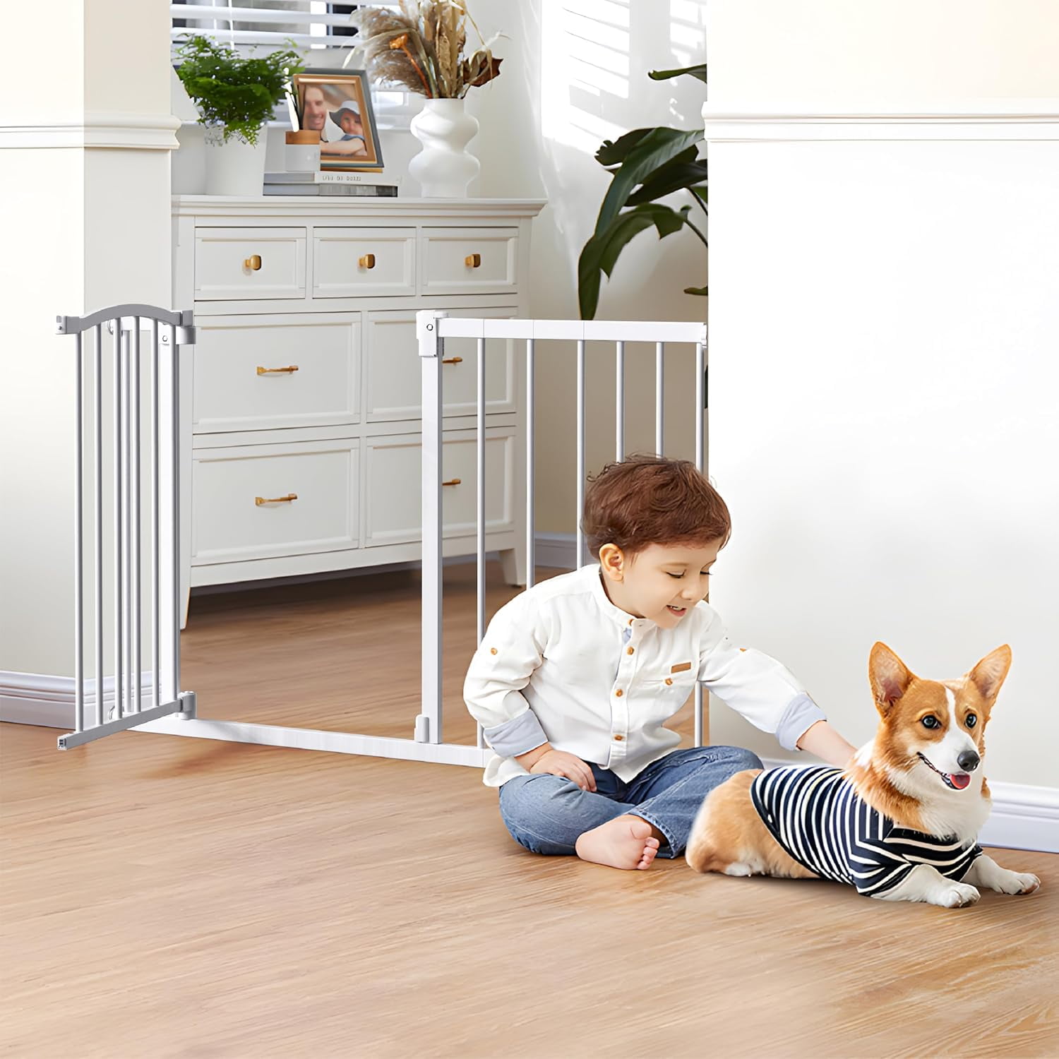 Great Gates Pet Gate - Durable Steel Gate for Stairs - Self-Closing ...
