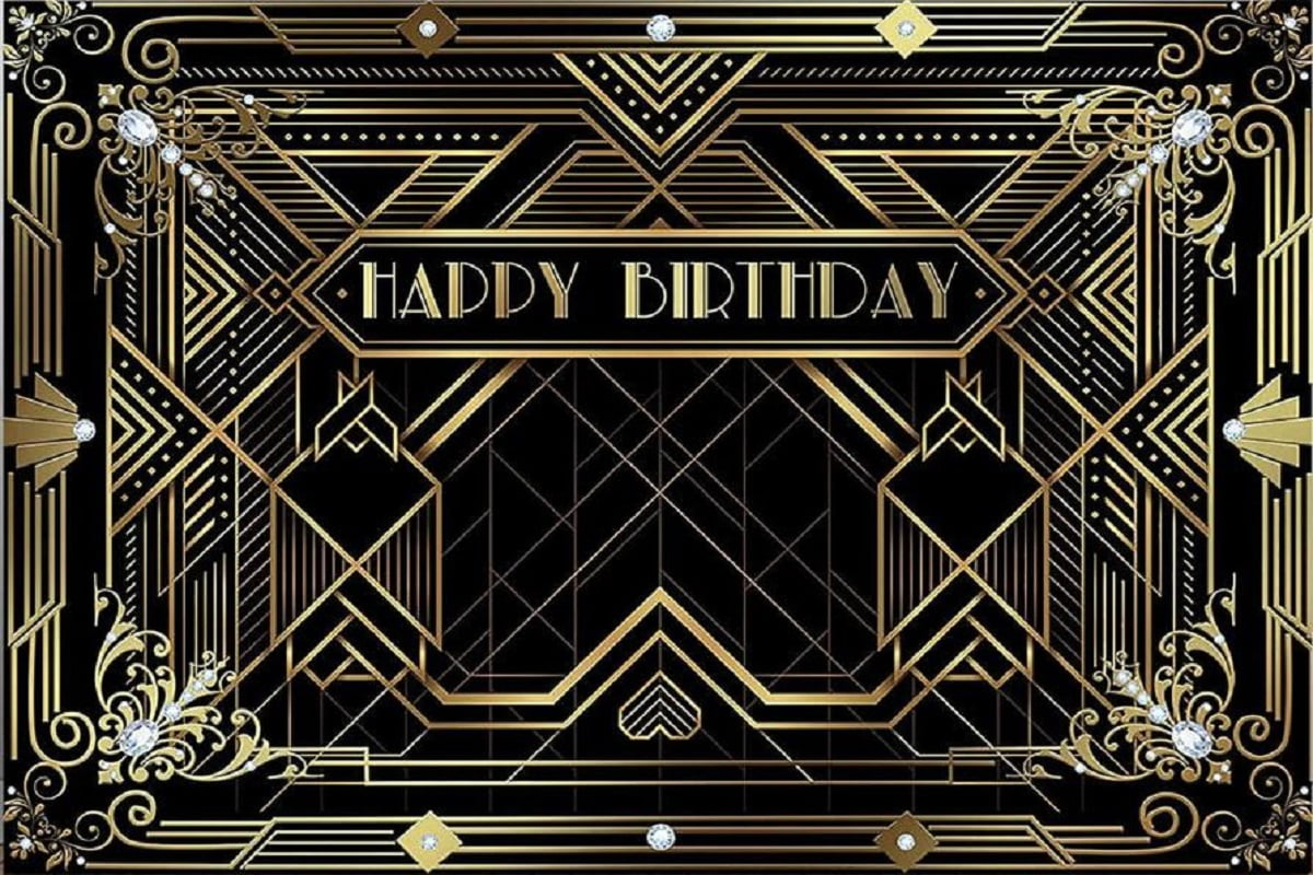 Great Gatsby Photography Backdrop Roaring 1920s Black And Gold Luxury ...