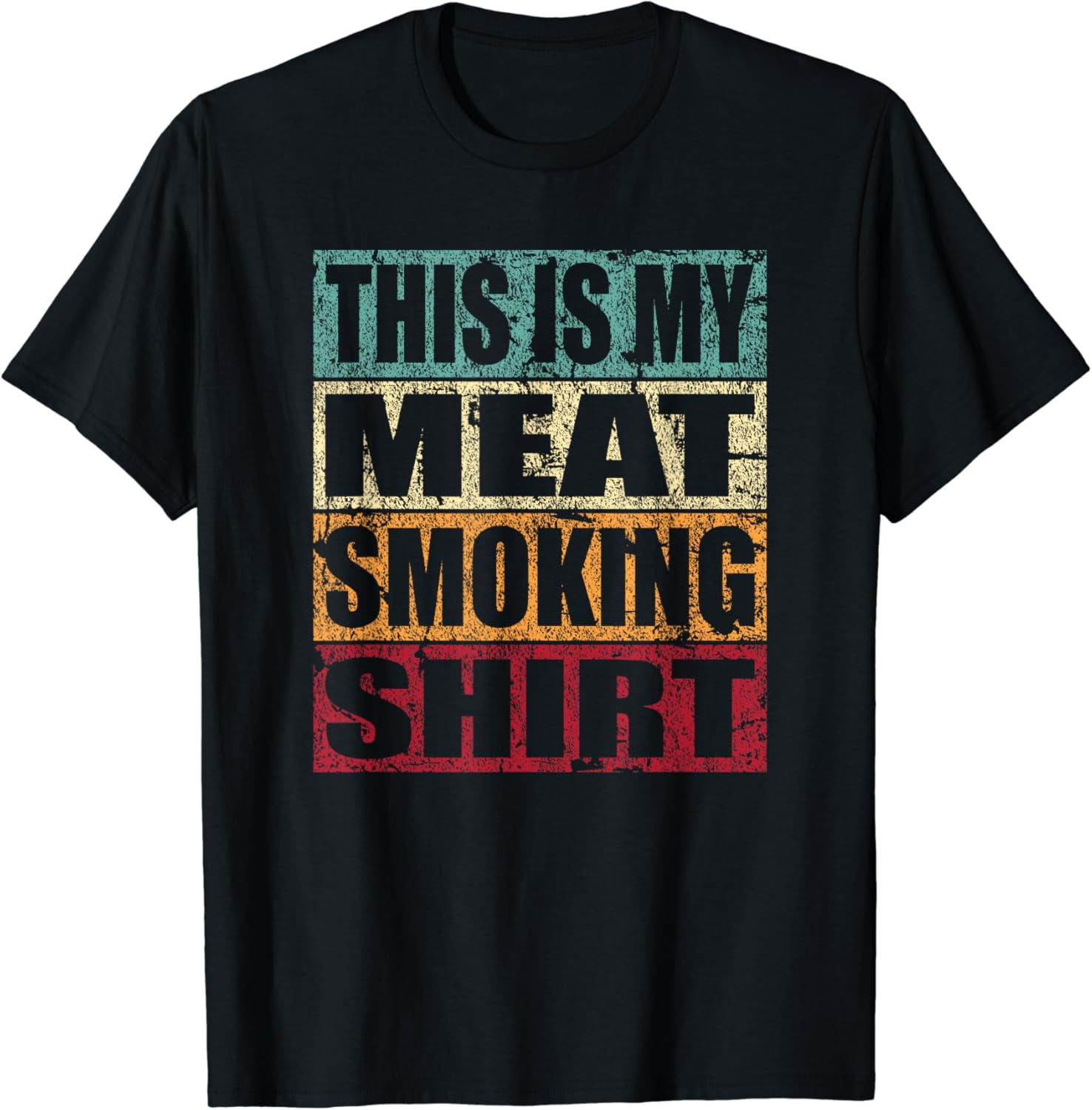 Great Gift BBQ Smoker Retro Tee - My Meat Smoking Shirt - Walmart.com