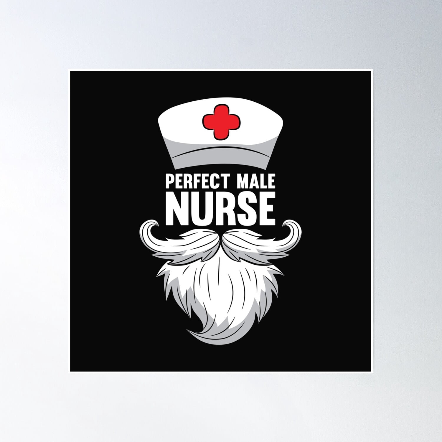 Great Gift For Cute Male Nurse Bearded Hipster Murse Trendsetter Poster ...