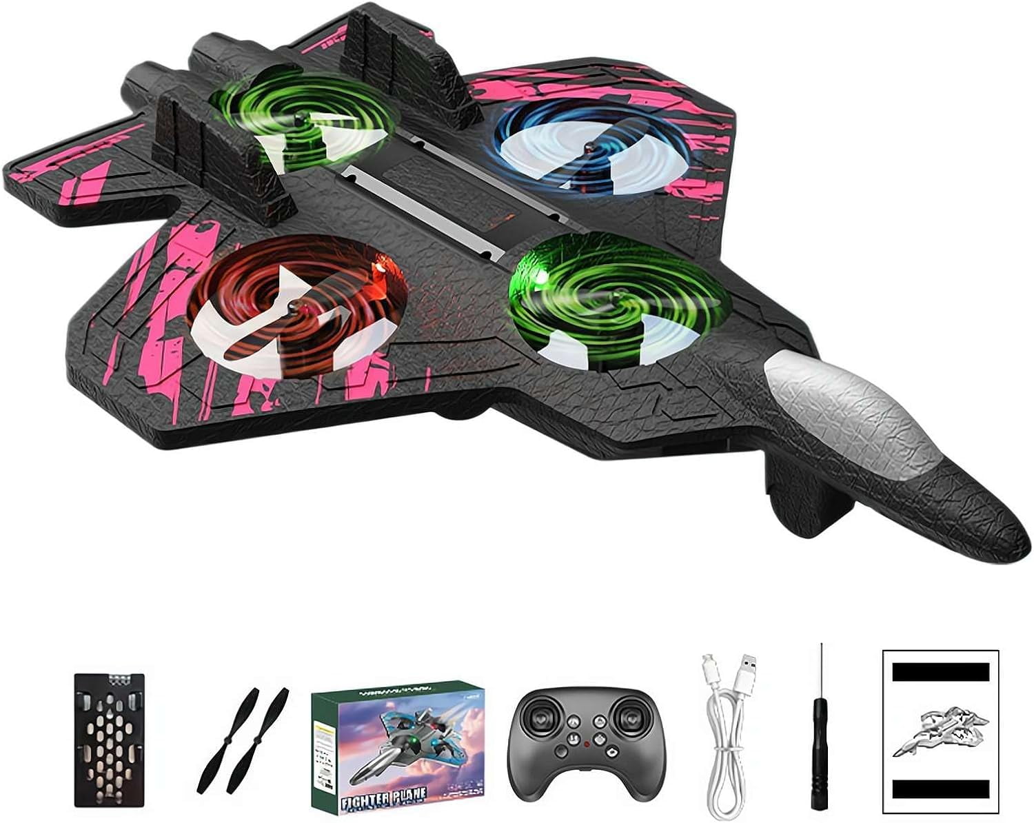 Great Gifts Skyriders Rc Jet,Rc Stunt Fighter Jet Toy with 360° Flips ...