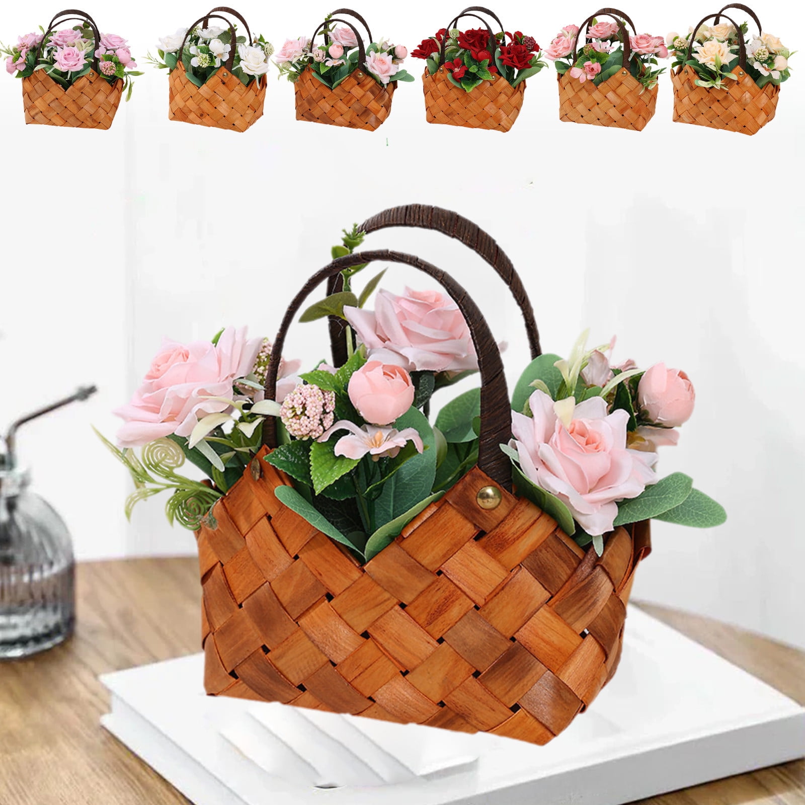 Great Gifts for Less Handheld Flower Basket Simulation Flowers ...