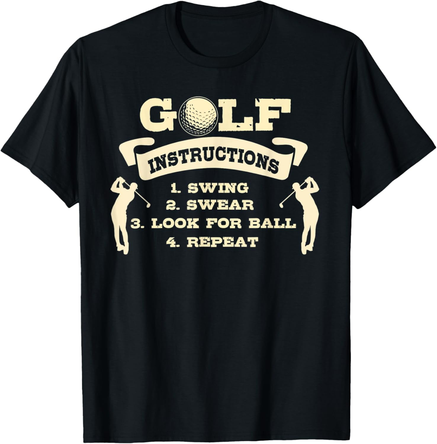 Great Golf Instructions Gift Golfer Course Sayings Golfing T-Shirt ...
