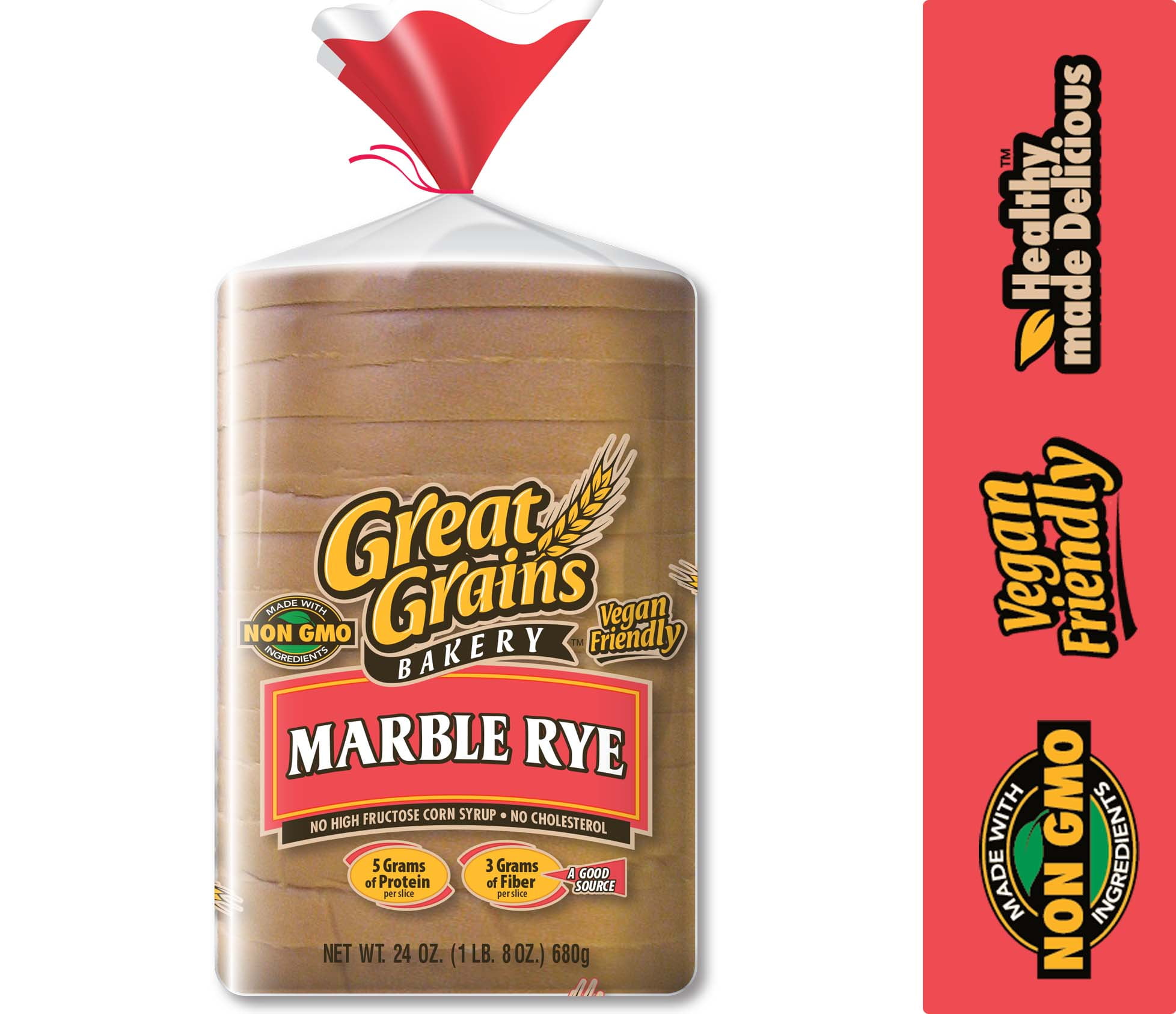 Great Grains Bakery Marble Rye Bread, 24 oz. Sliced - Walmart.com