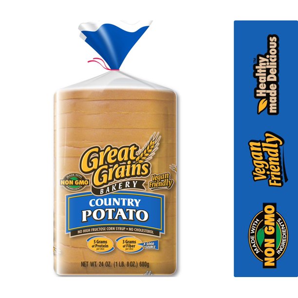 Great Grains, Country Potato Bread, 24 Oz. - Walmart Business Supplies