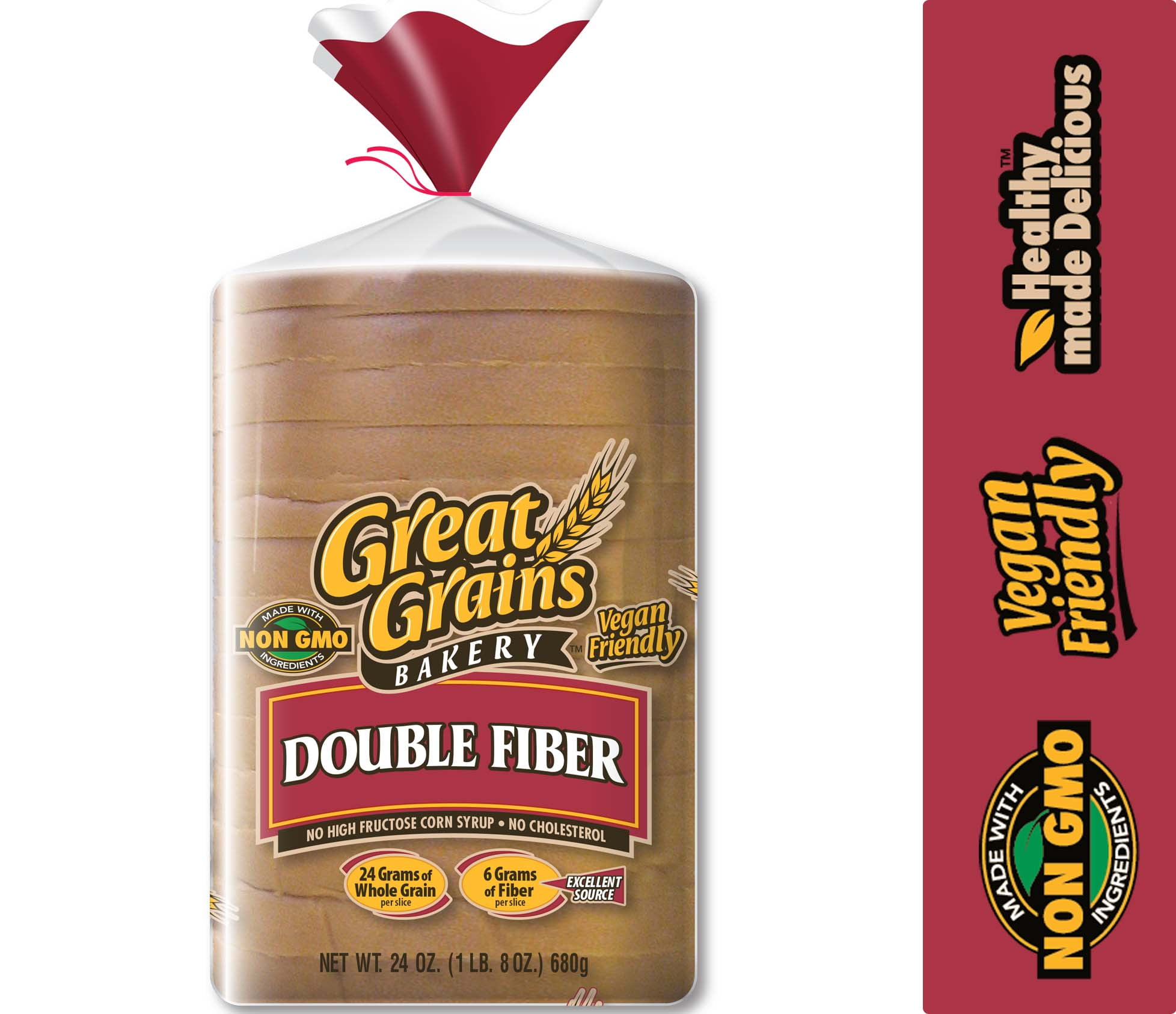 Great Grains Double Fiber Premium Wide Pan Bread, 24 Oz. - Walmart.com