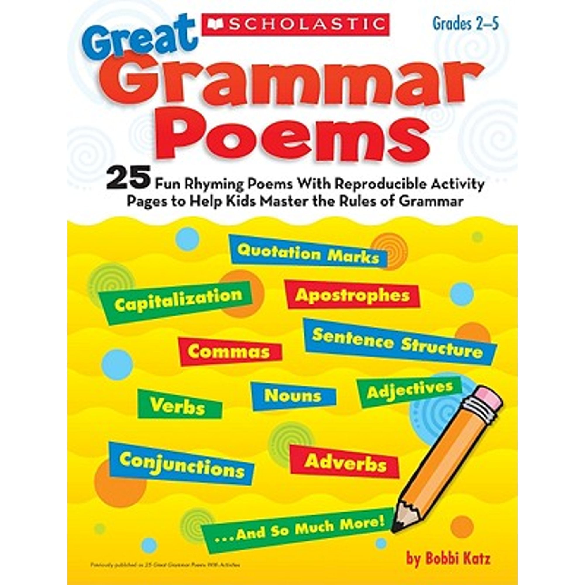 Pre-Owned Great Grammar Poems: 25 Fun Rhyming Poems with Reproducible ...