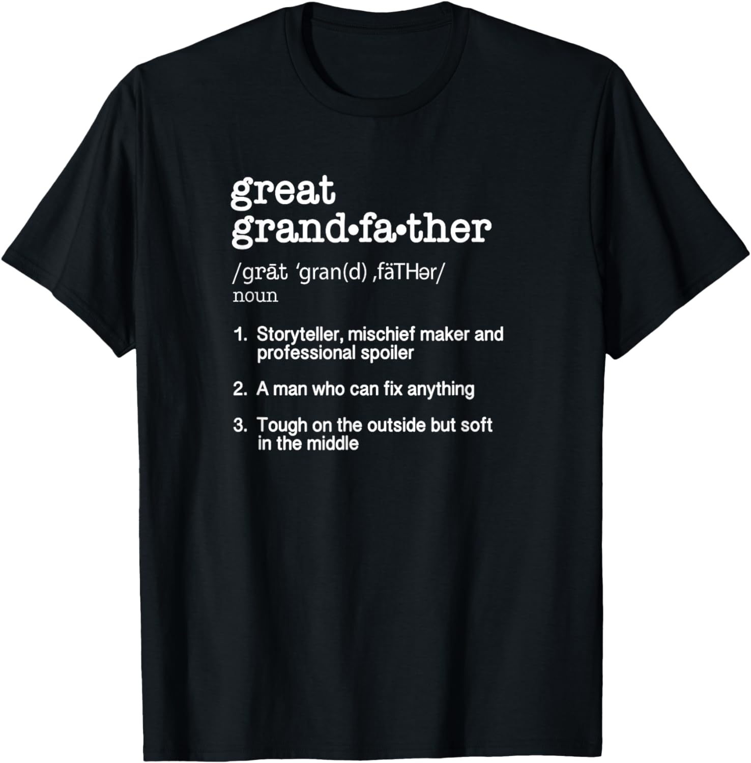 Great Grandfather Definition T Shirt -Funny Father's Day Tee - Walmart.com