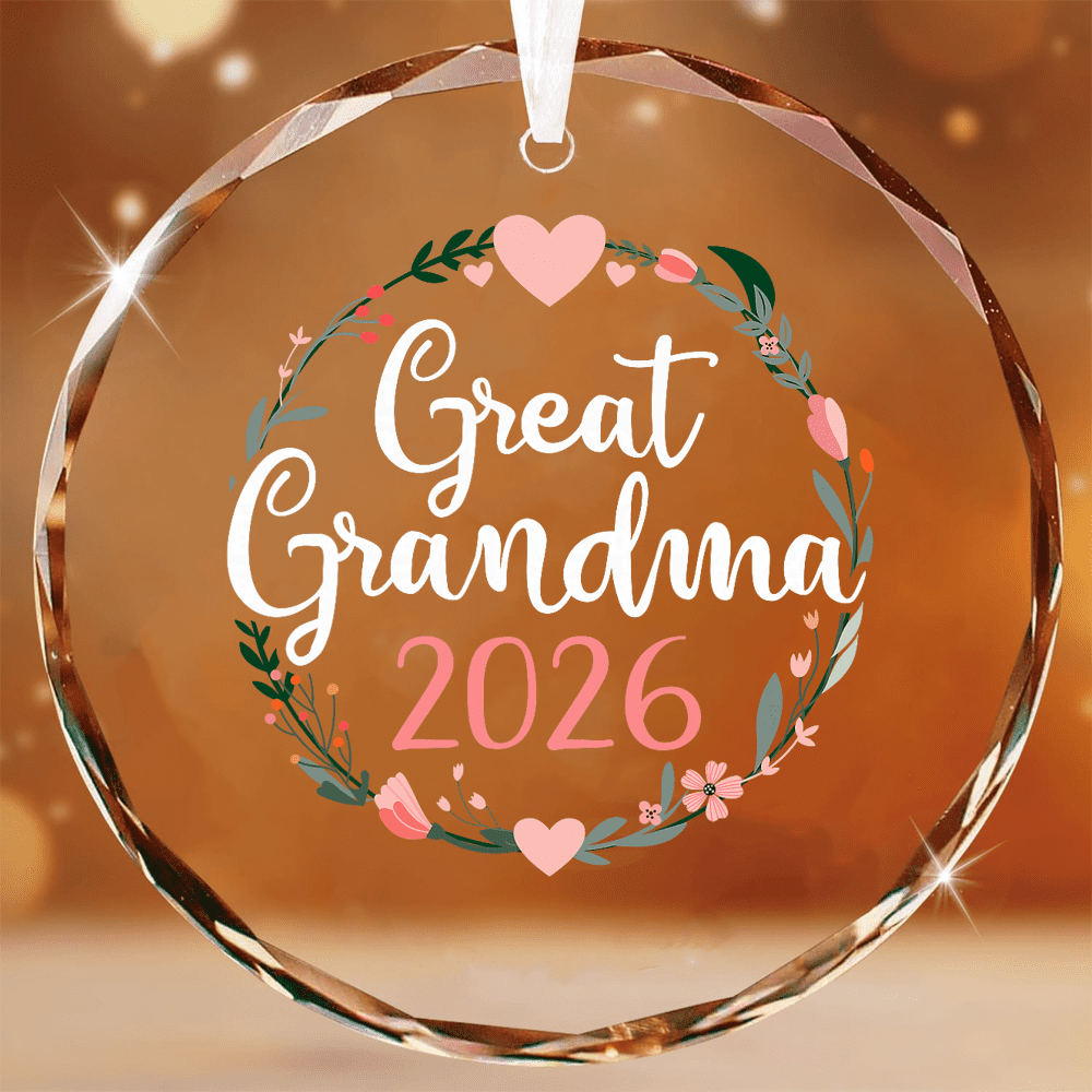 Great Grandma 2026 Ornament Home Decoration, Crystal Glass Ornament ...