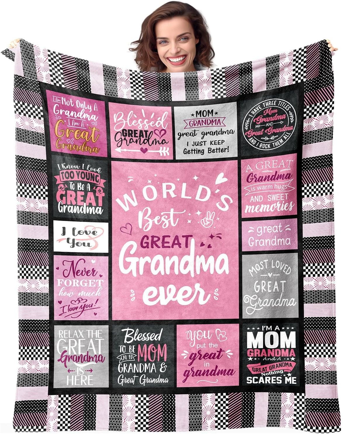 Great Grandma Blanket Gift For Great Grandma from Grandkids World's ...