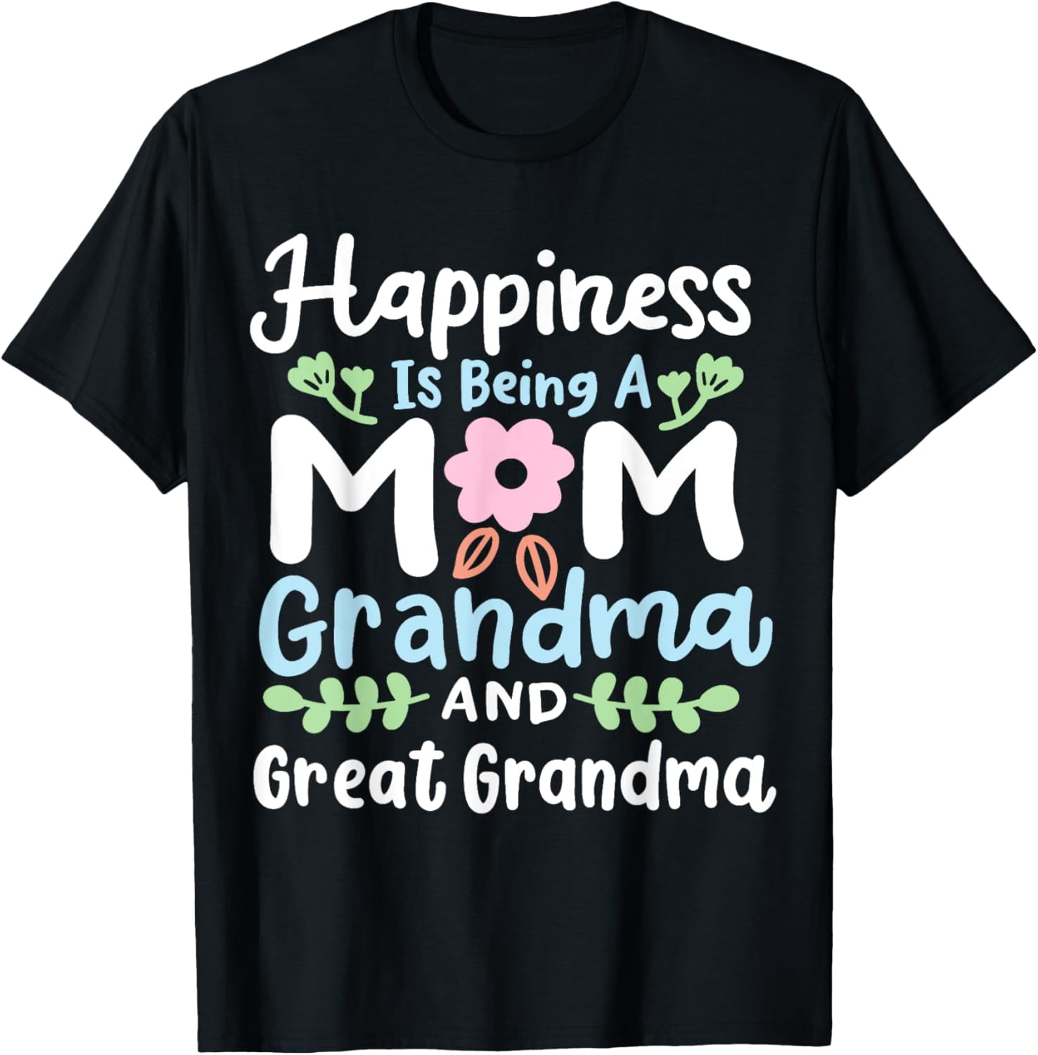 Great Grandma Great Grandmother T-Shirt men and women can wear, black ...