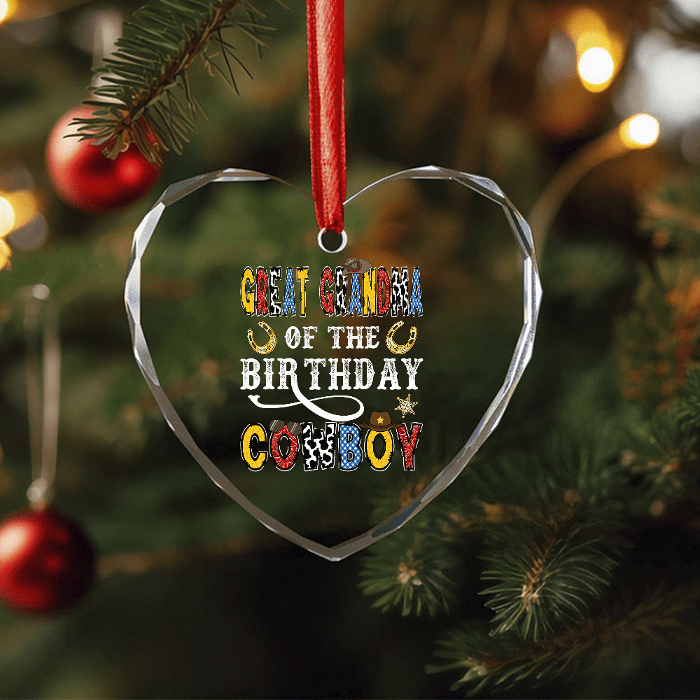 Great Grandma Of The Birthday Cowboy Western Rodeo Grandma Ornament ...