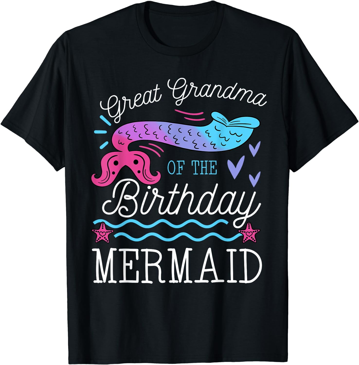 Great Grandma Of The Birthday Mermaid Theme Family Bday T-Shirt ...