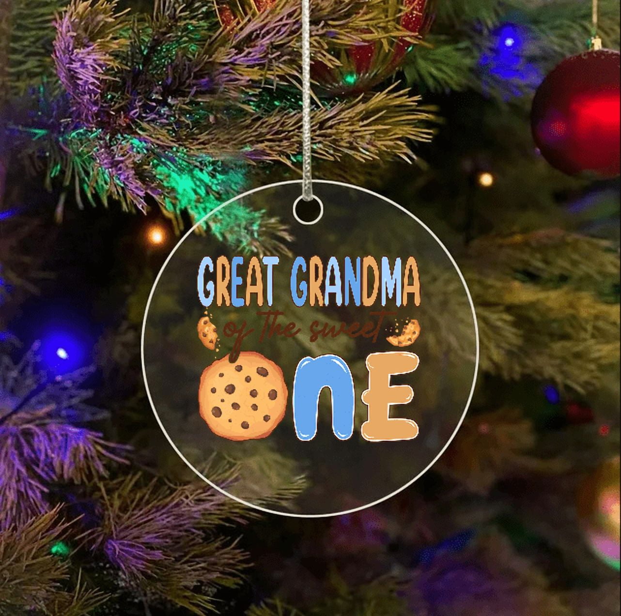 Great Grandma Of The Sweet One Cookies And Milk Birthday Ornament, Home ...