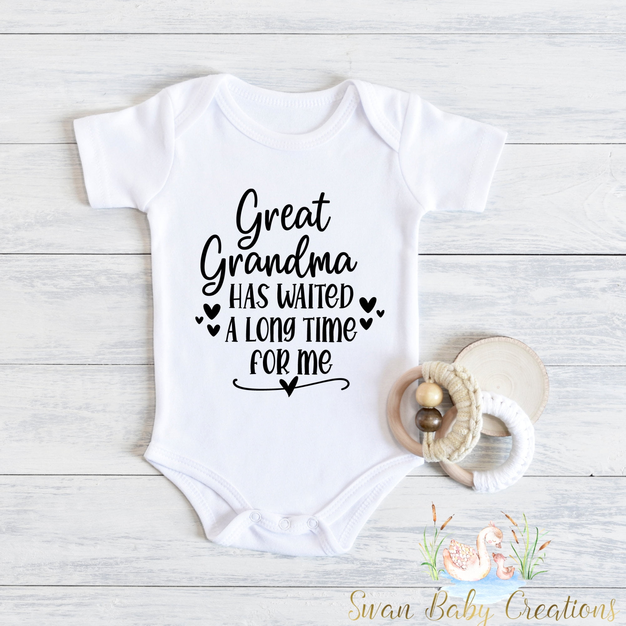 Great Grandma Has Waited A Long Time For Me, Baby Announcement, First ...