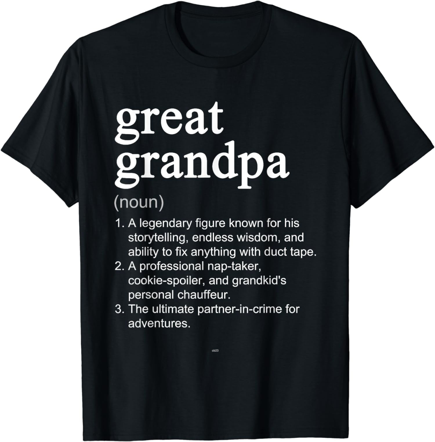 Great Grandpa Definition Funny Cool T-Shirt - Walmart.com