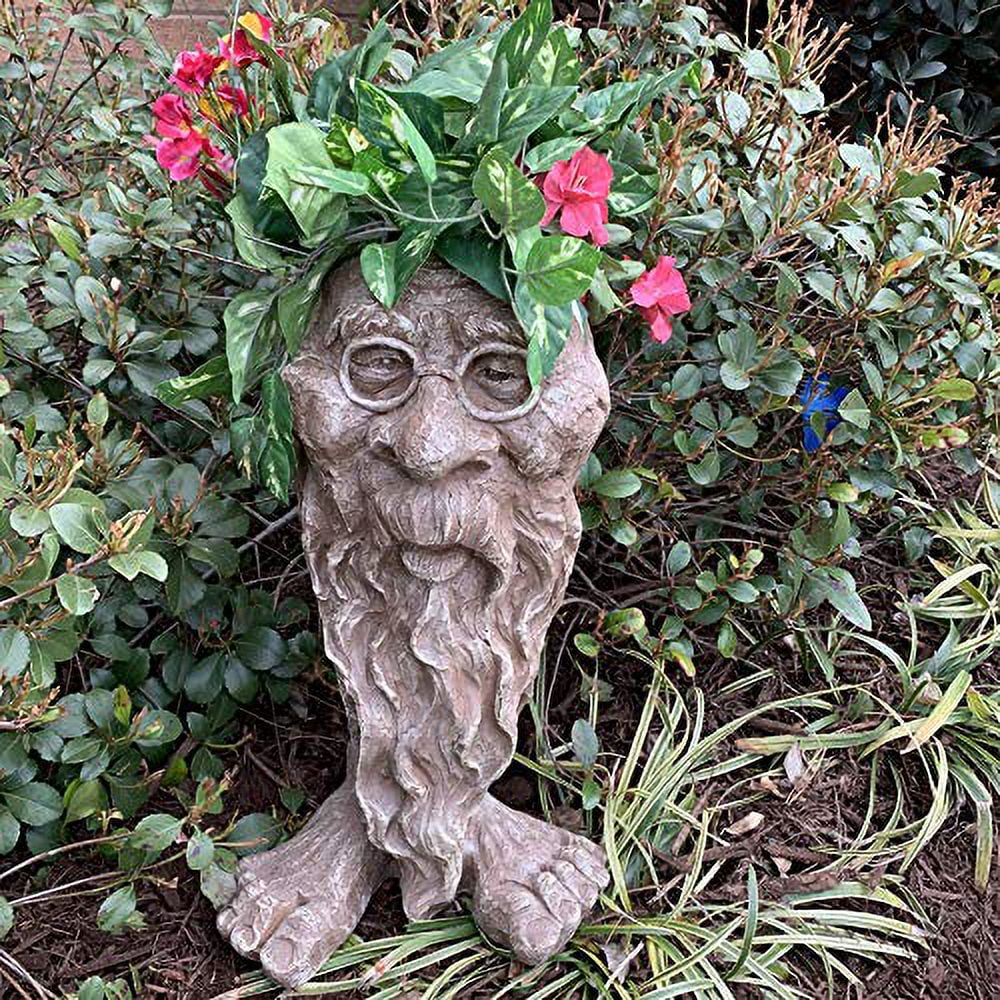 Great Grandpa RIP Planter Face Pot Patio & Garden Statue in Stone Wash ...